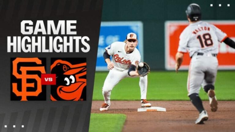 Baltimore Orioles Vs San Francisco Giants Match Player Stats